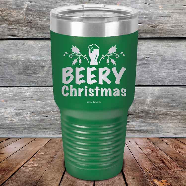 Beery Christmas- 20 oz & 30 oz Powder Coated Etched Tumbler – GK GRAND ...